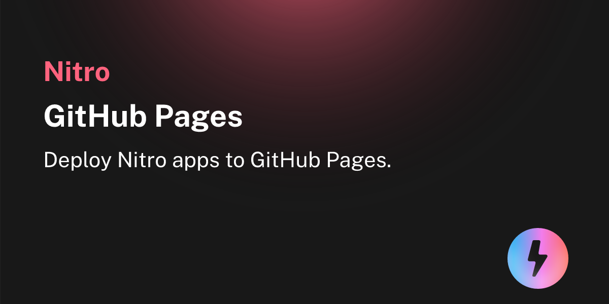 GitHub Pages - Nitro