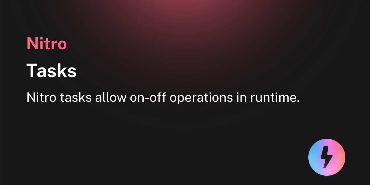 Tasks - Nitro